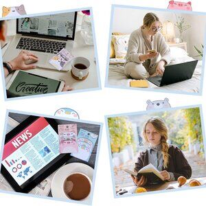 Office | Cute Sticky Notes 6 Pack Cartoon Sticky Notes Animals Shape ...